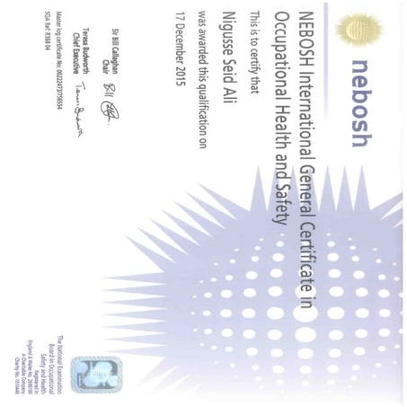 NEBOSH-IGC CERTIFICATE | PDF