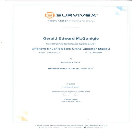 Stage 3 Crane Operator | PDF