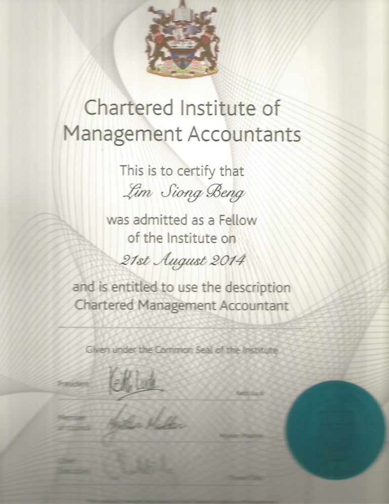 LSB fellowship certificate