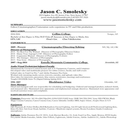 RESUME - Video | PDF