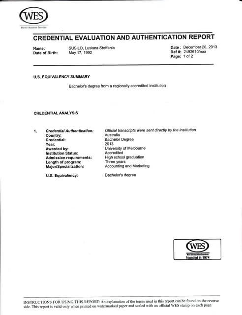 WES Assessment REport.PDF | Education