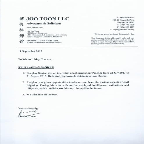 internship testimonial 2 | PDF