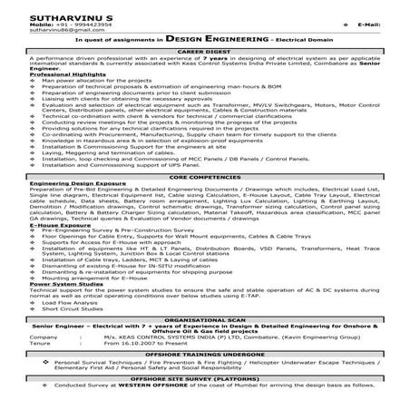 Sutharvinu - Electrical Design engineer | DOC