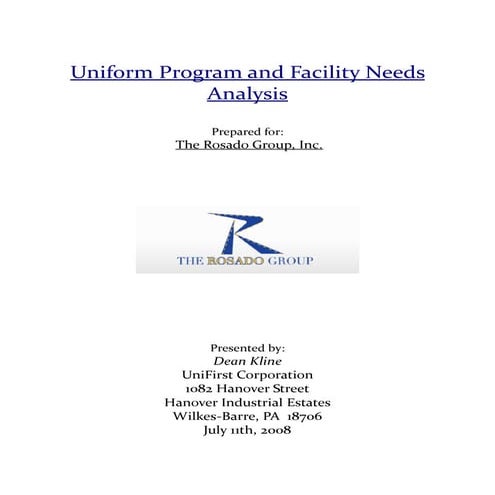 Rosado Needs Report Part 2 | PDF