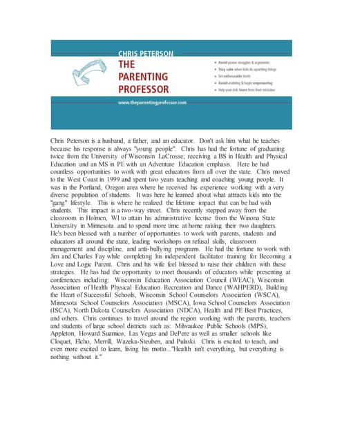 Instructor profile | PPT