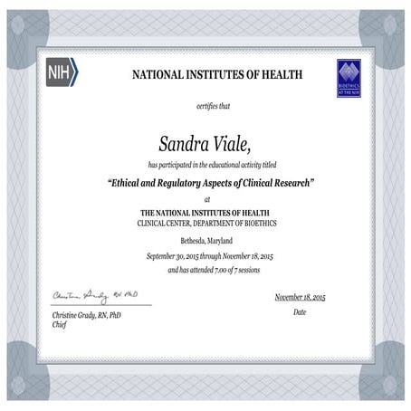 Bioethics Certificate NIH | PDF