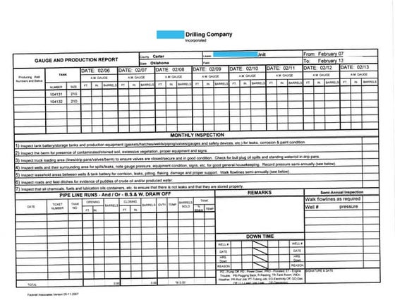 Oil well allocation report | PDF
