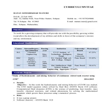 Ratan new resume | DOCX