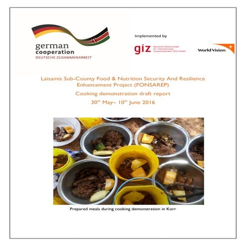 Cooking Demonstration report 2 | PDF