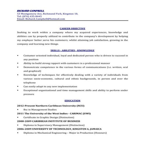 MTS Resume | DOCX