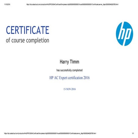 HP AC Expert certification 2016 | PDF