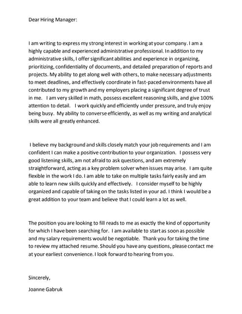 CoverLetter'16 | DOCX