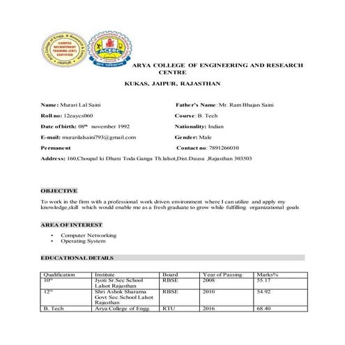 resume 2 | DOCX | Computing | Technology & Computing