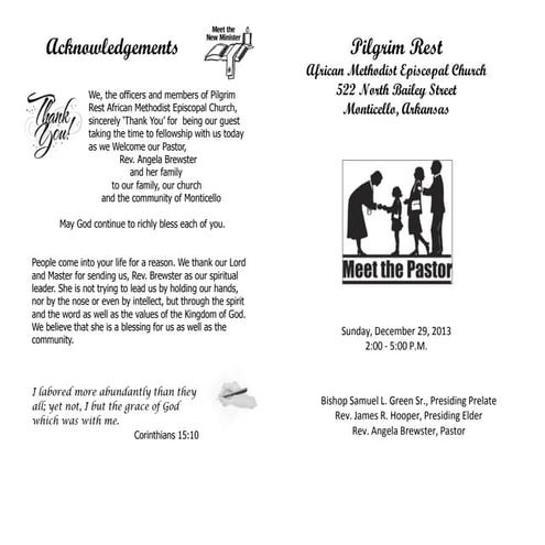 Meet Our Pastor - December 2013 (1) (1) | PDF