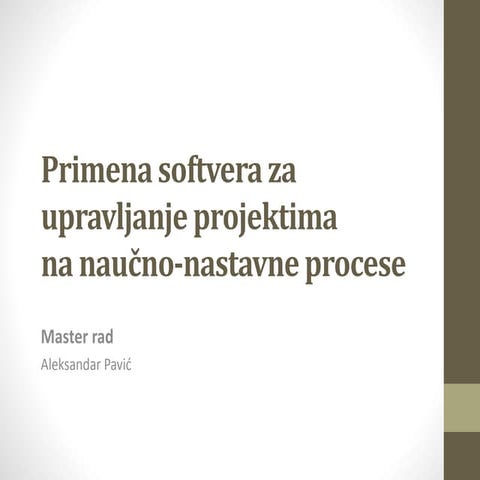 Master rad A. Pavic | PPTX