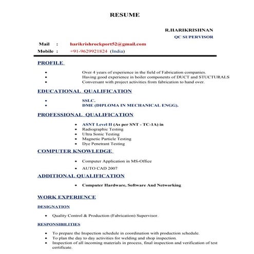 Noel CV | DOC