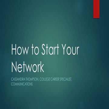 How to Start Your Network | PPT
