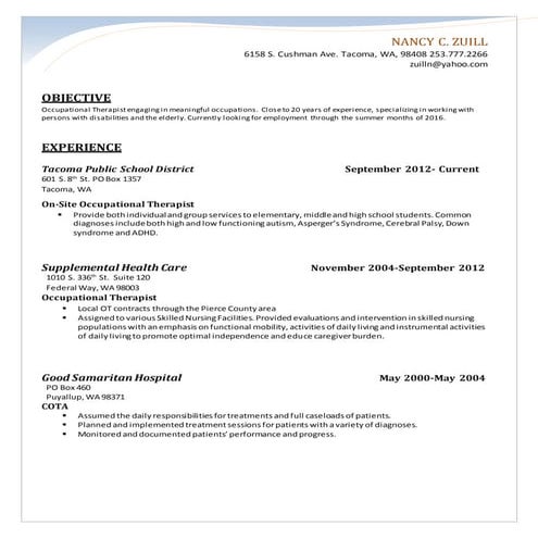 Nancy Zuill OTC Resume | DOCX