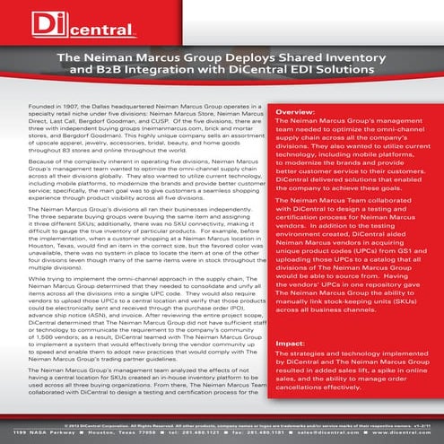 Neiman Marcus Case Study | PDF