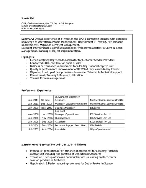 Revathi - Resume | DOC