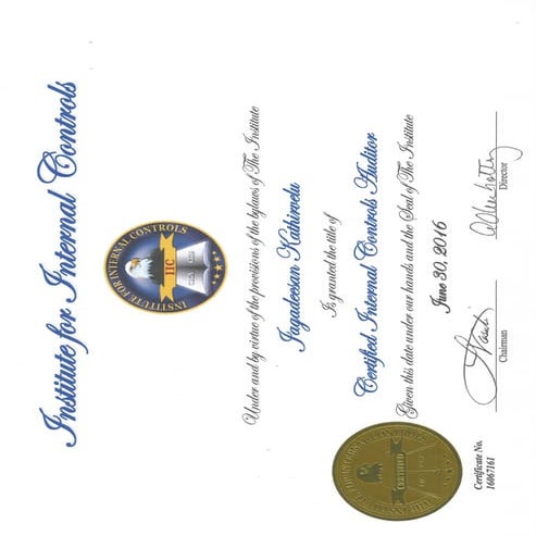 CICA CERTIFICATE OF PROFESSIONAL CERTIFICATION | PDF