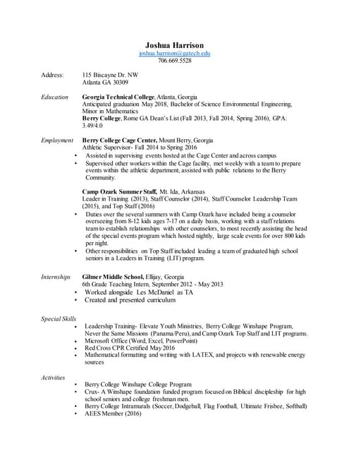 Academic x Four-Purpose Resume | PDF