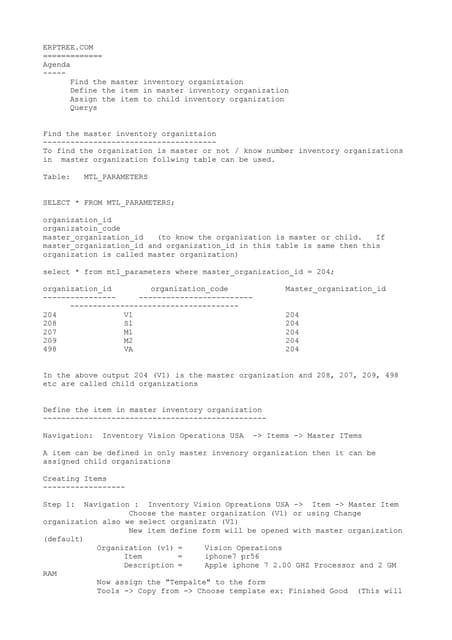 Oracle R12 inventory Table name details with description | PDF