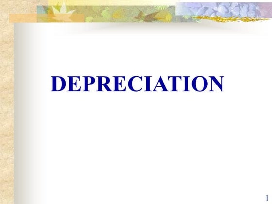 As – 6 Depreciation Accounting | PPTX | Stocks and Bonds | Personal ...