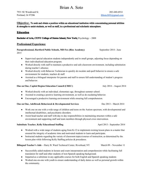 Current Resume 2016 | PDF