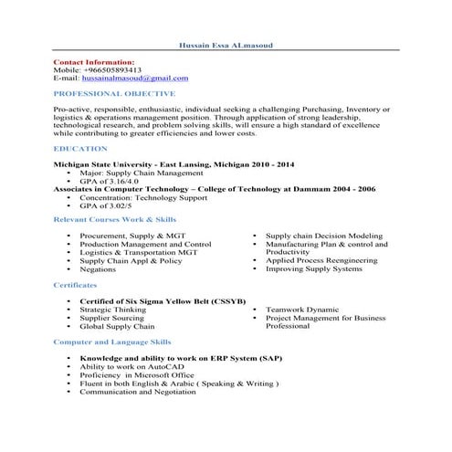 Resume - Darryl Da Matta | DOCX