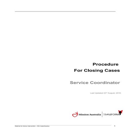 Procedure for Closing Cases | DOC