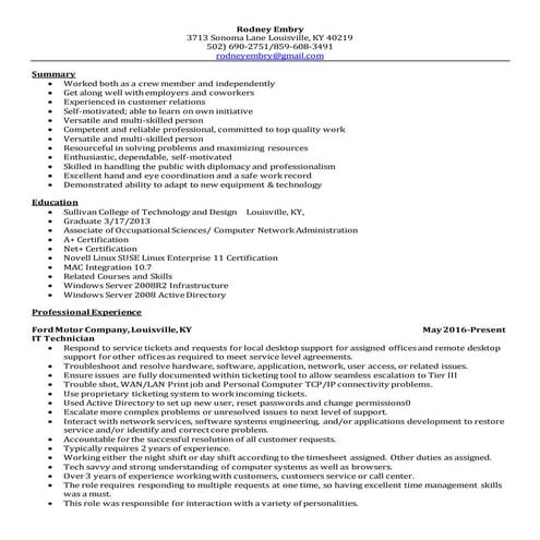 veterans resume rev. | PDF