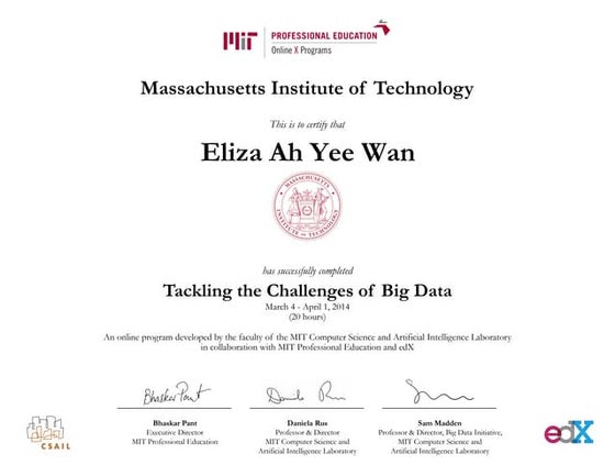MIT_Big Data Analytics Certificate | PDF
