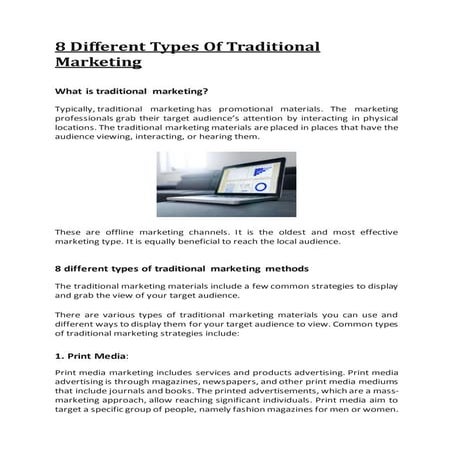 8 Different Types Of Traditional Marketing.docx