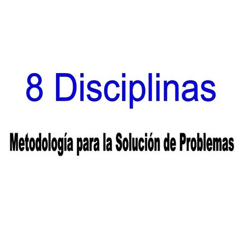 8 disciplinas (8 d) | PPT