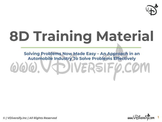 8D analysis presentation | PDF | Computer Software and Applications | Computing