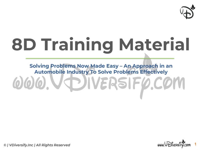 8D analysis presentation | PDF