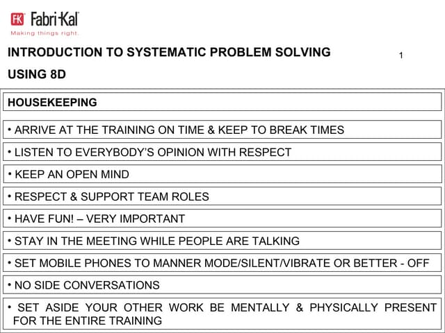 Toyotas 8 Steps To Problem Solving | PDF