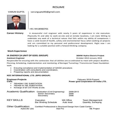 varun resume.. | PDF