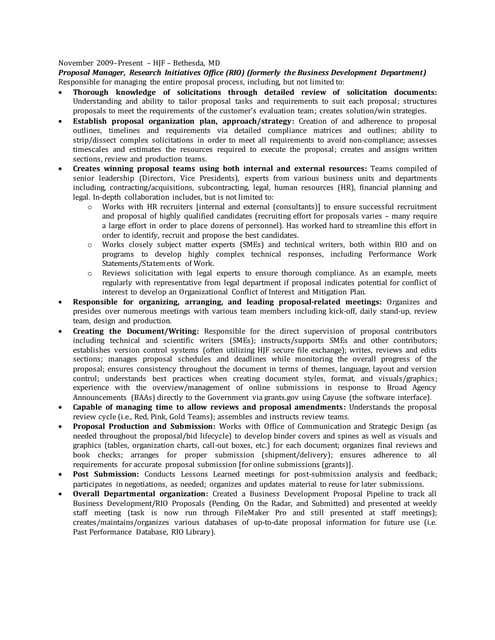Senior Proposal Manager | PDF Senior Proposal Manager | PDF