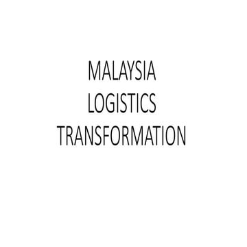 Malaysia Logistics | PPTX