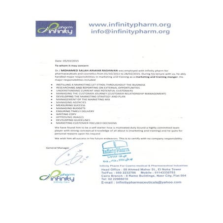 Experience Letter | PDF