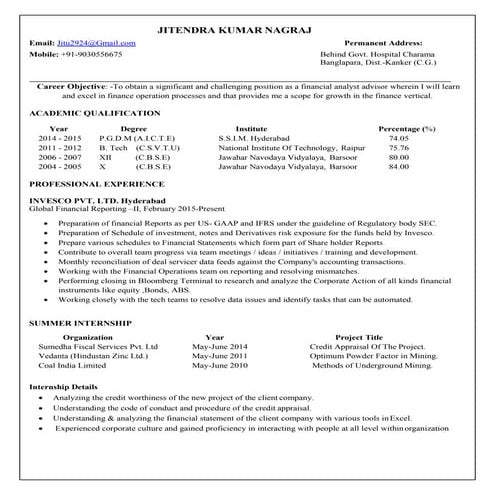 Jitendra Kumar Nagraj-Resume | PDF
