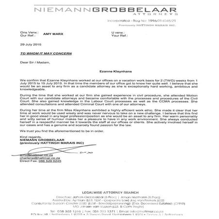 Reference Letter | PDF