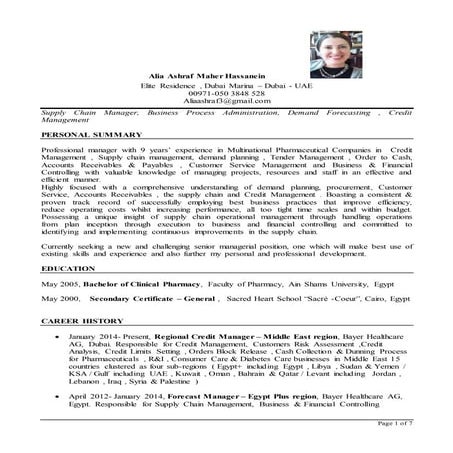 Alia Ashraf_CV | DOCX | Pharmaceutical Industry | Industries