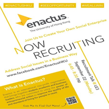 Enactus Recruitment Poster 2014 | PDF