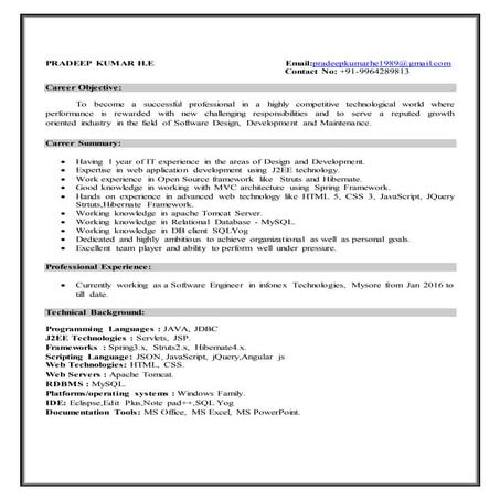 gowri mnc resume fresher sql server