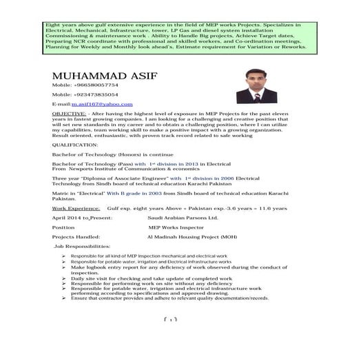 Asif CV | PDF