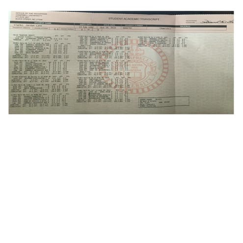 Jordan Clarke Transcript UnderGrad | PDF