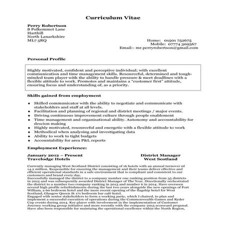 Perry Robertson CV | DOC